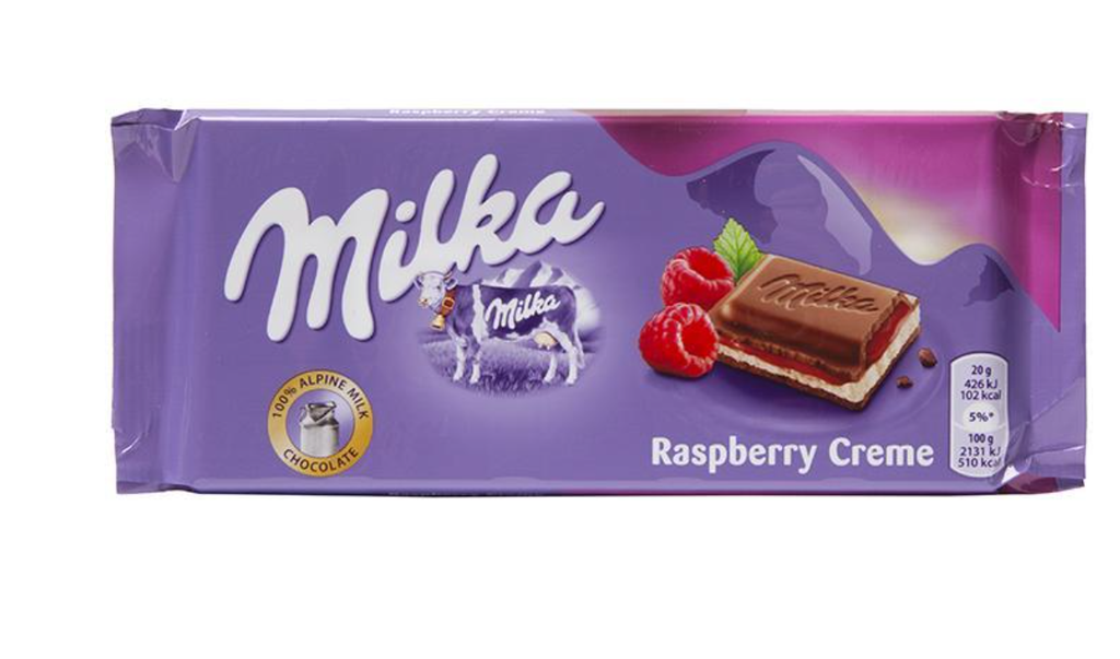 Buy MILKA RASPBERRY CREAM 22x100g BAR ($1.95/Unit) Online at Best ...